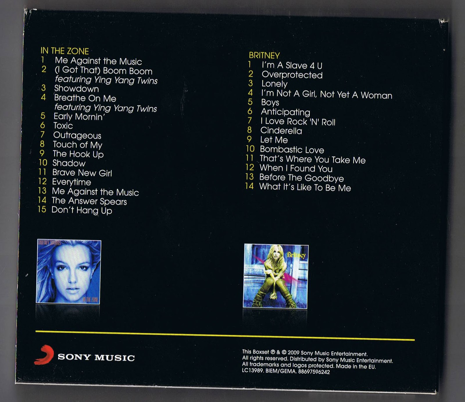 New In The Zone Tracklist - Britney Spears Community - BreatheHeavy ...