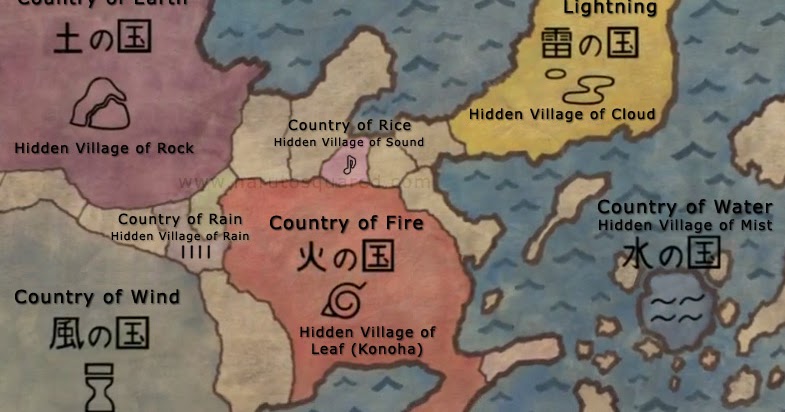 Naruto Fan's Hub: Naruto World Map