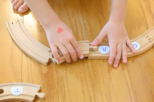 Train Track Word Building | What Can We Do With Paper And Glue