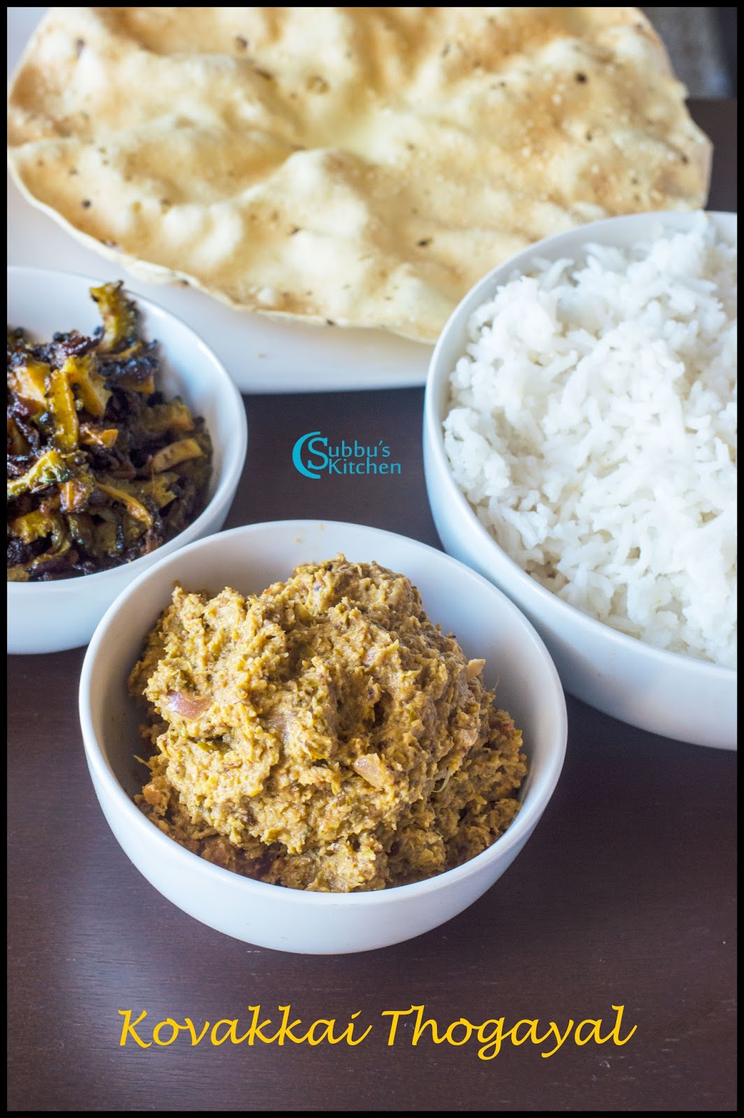 Kovakkai Thogayal | Tindora Chutney | Ivy Gourd Thogayal - Subbus Kitchen