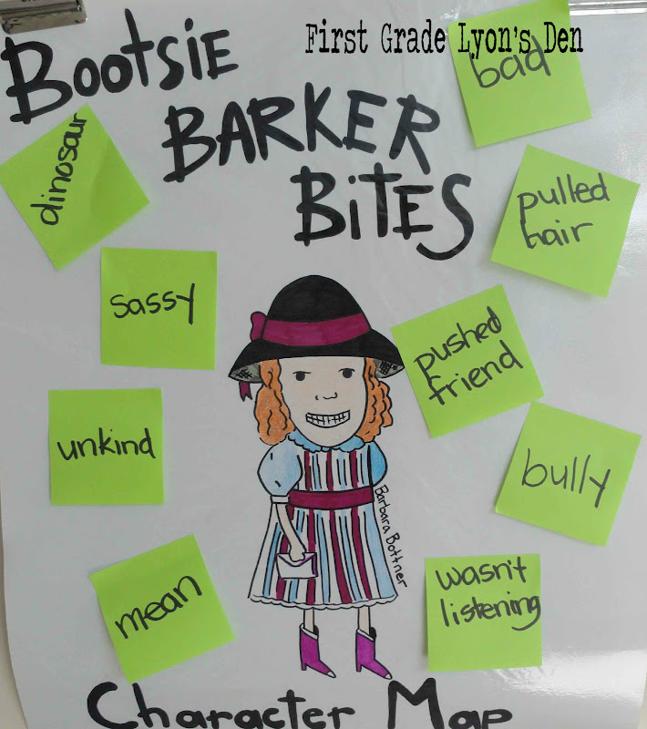 First Grade Lyons' Den: Bootsie Barker Bites...RAWR!