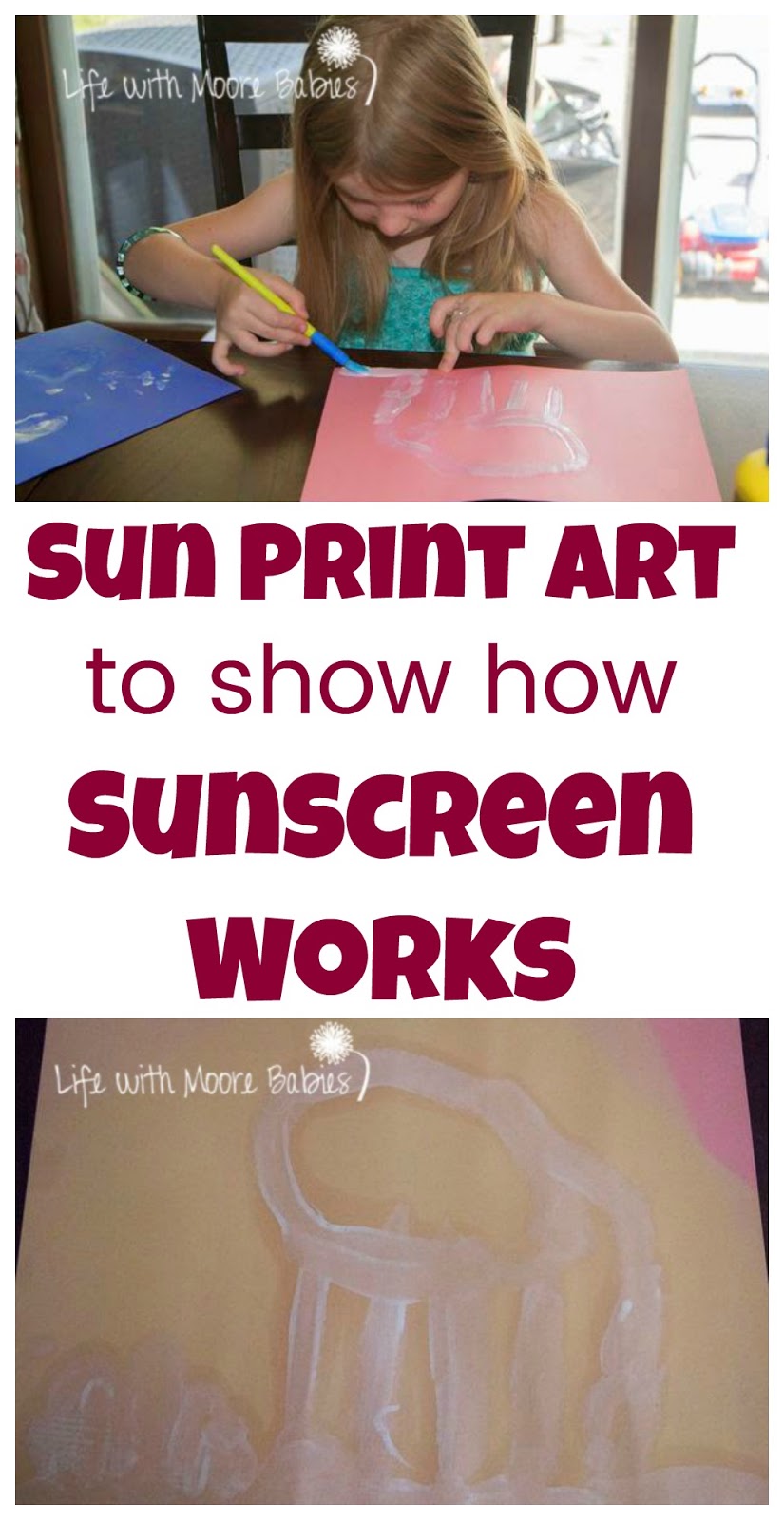 How to Make Sun Prints using Sunscreen - Life with Moore Babies