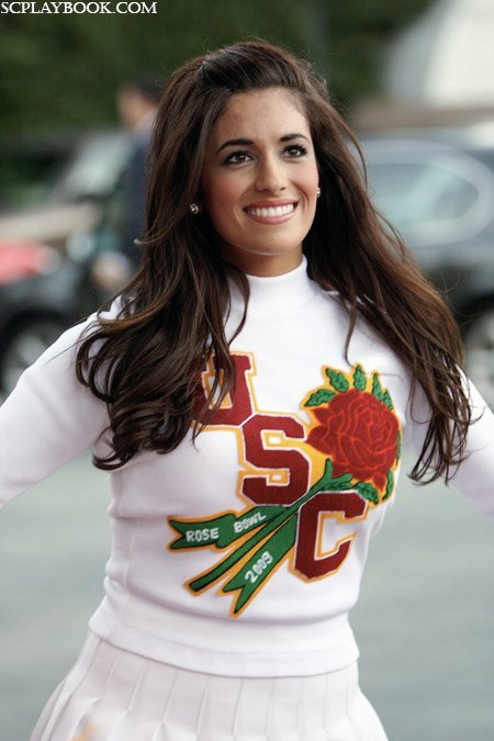 USC Song Girls in tight sweaters