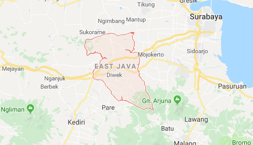 Peta Kota JOMBANG Lengkap Jawa Timur (Google Maps)