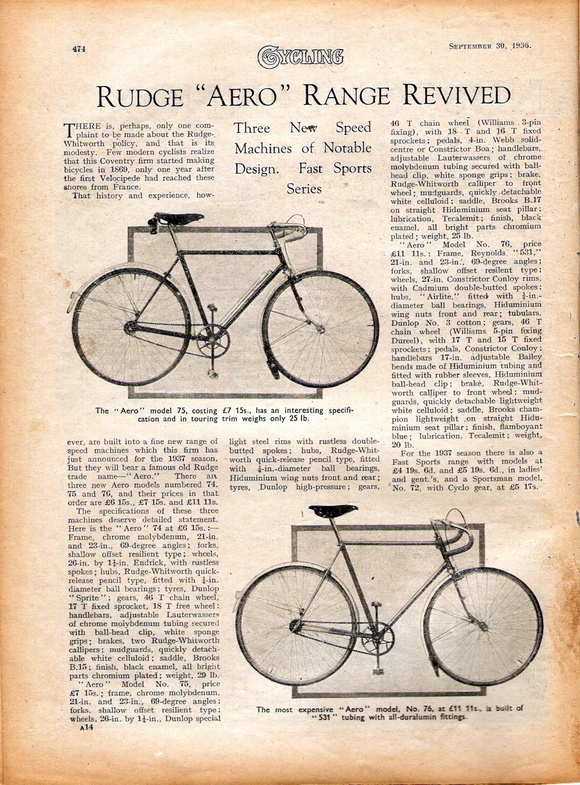 ON THE DROPS: Taking A Hand At... Racing & Records: Rudge Racing Cycles ...