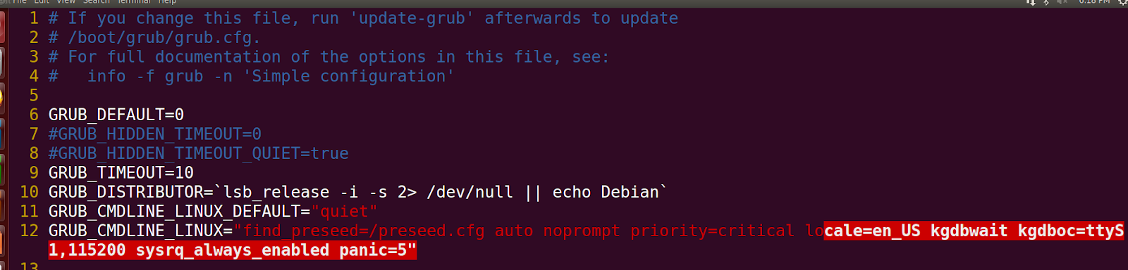How do permanently add kernel command line parameters to grub