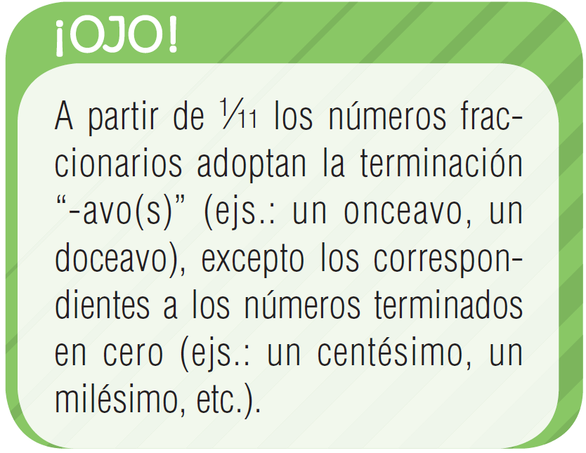 Knowledge is power...: Numerales Partitivos y Multiples