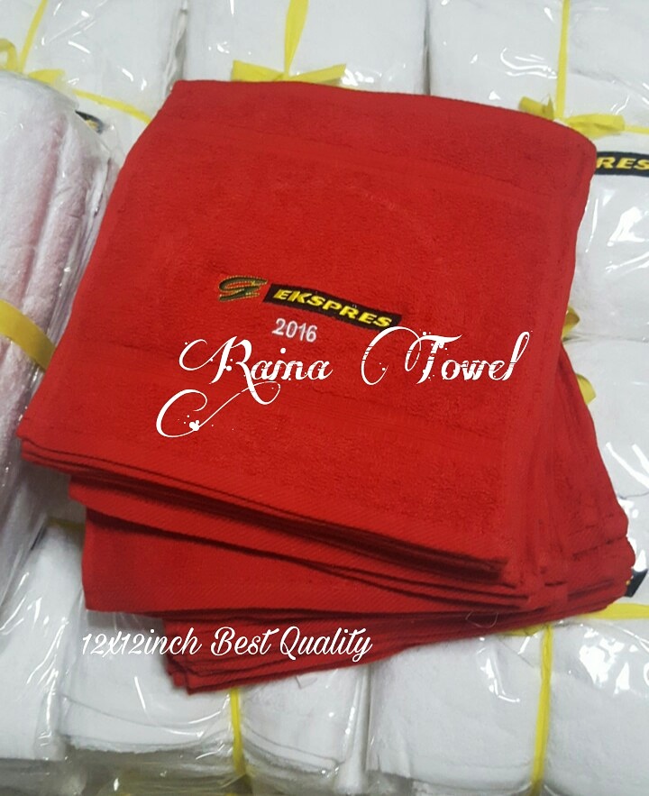 Set tuala muka dan tuala mandi bersulam