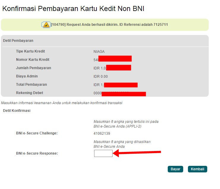 Pembayaran Kartu Kredit menggunakan eBanking BNI'46 | Sunarto,S.Kom