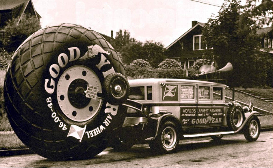 Just A Car Guy: Goodyear had one BIG rolling wheel to get attention and ...