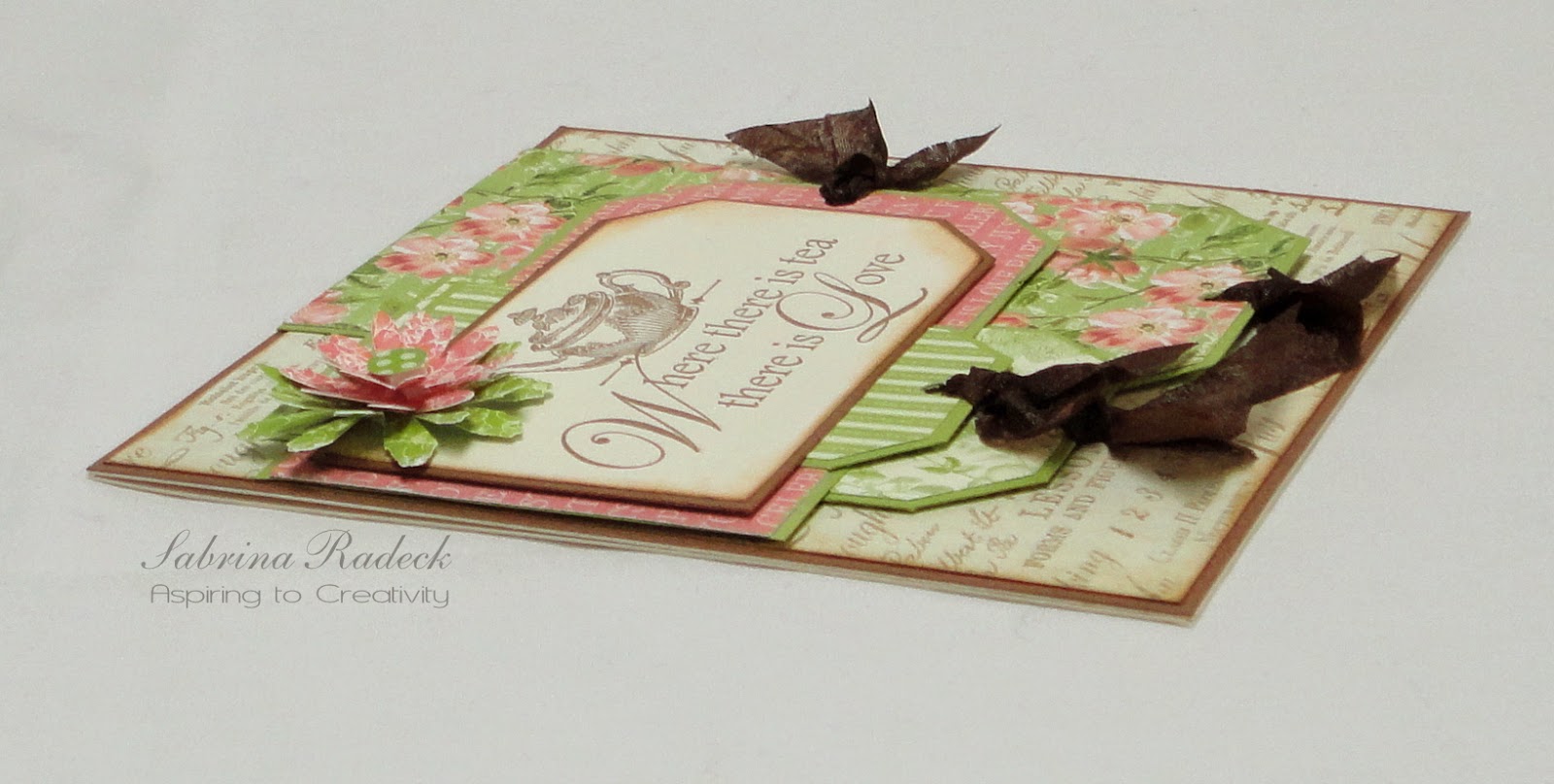 Pop-Up Box Card with Graphic 45 Botanical Tea - Card Class | Aspiring ...