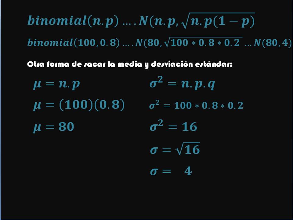 DISTRIBUCIÓN BINOMIAL POR LA NORMAL | Ejercicios de Matemáticas