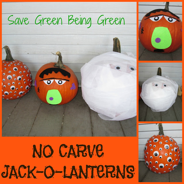 Save Green Being Green: No Carve Jack-O-Lantern Ideas