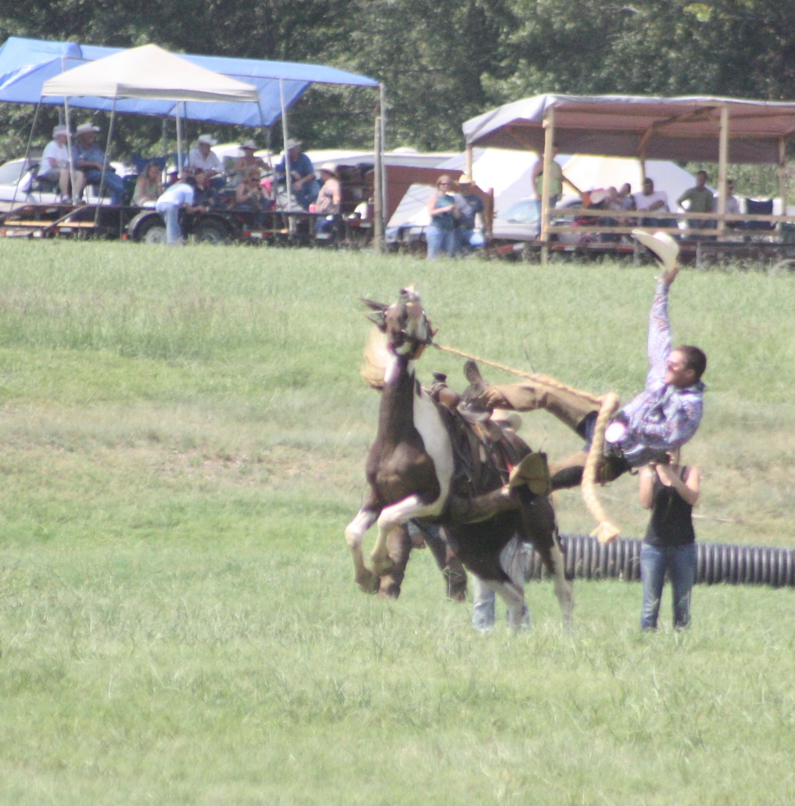 PairADice Mules: National Championship Chuckwagon Races Bronc Fanning