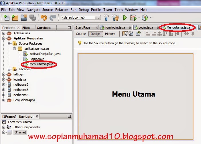 New Generation: Membuat Menu Utama dengan Netbeans