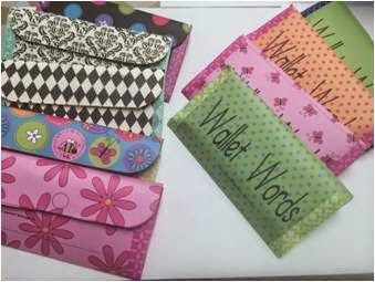 Cindy Sweeney's Class: Wallet Making With Cardstock - Wallet Words ...