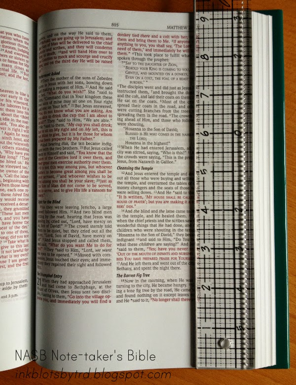 Ink Blots by TRD: Book Review :: NASB Note-taker's Bible by Zondervan