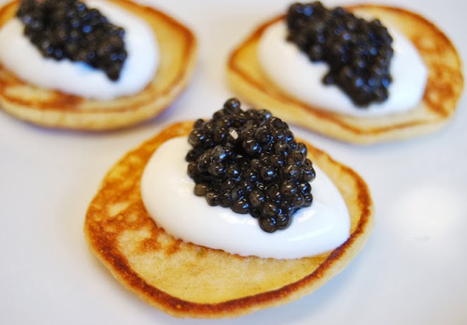 world of cuisines: Blintz or blini:with the delicacy of caviar