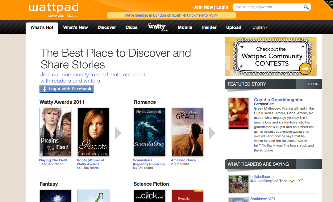 Wattpad: Autores y Adolecentes