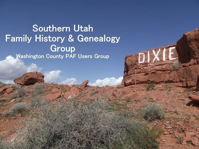 Southern Utah Family History & Genealogy Group