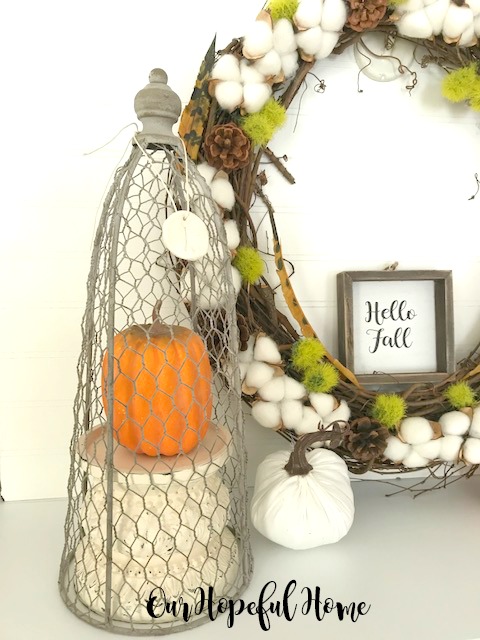 Our Hopeful Home: DIY Fall-Inspired Rustic Cotton Boll Wreath
