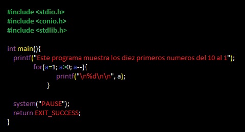 Programacion: Estructura, sintaxis y uso de un ciclo for en C++