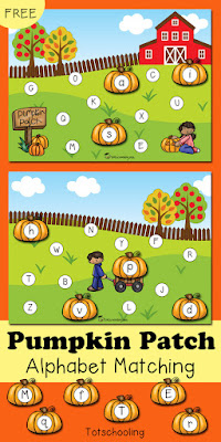 Pumpkin Patch BINGO Game for Preschoolers | Totschooling - Toddler ...