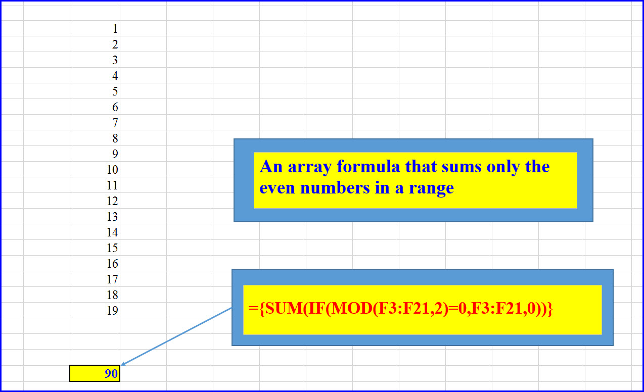 Excel A Simple Trick To Sum Only Even Numbers In A Range excel-a-simple-trick-to-sum-only-even-numbers-in-a-range