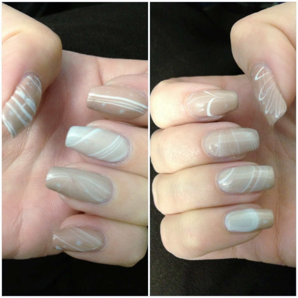 Shellac Water Marble: Neutral Colors | ShellacNailArt.com