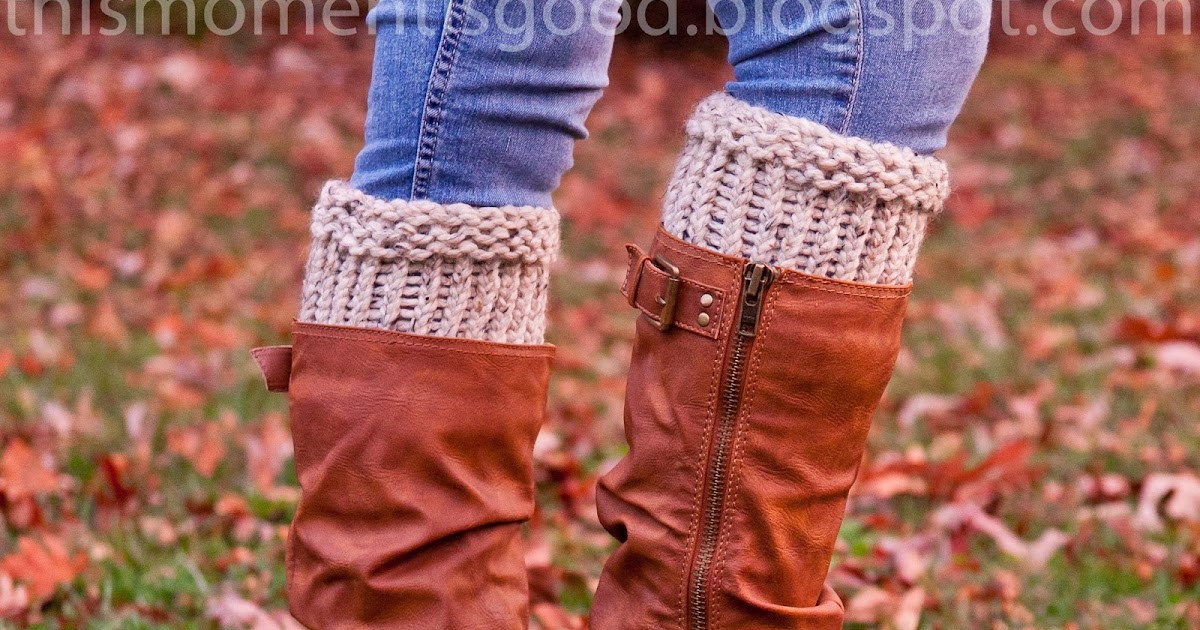 LOOM KNITTING: BOOT CUFF | Loom Knitting by This Moment is Good!