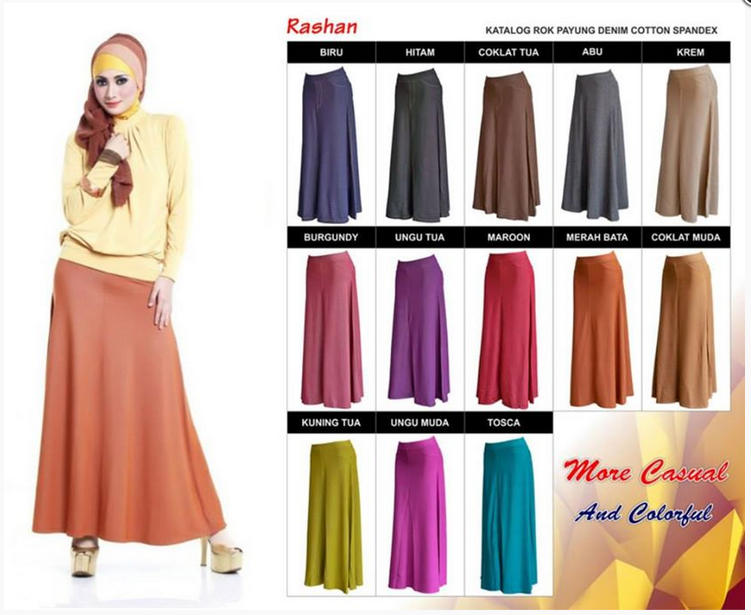 Contoh Foto Model Rok Wanita Terbaru 2015
