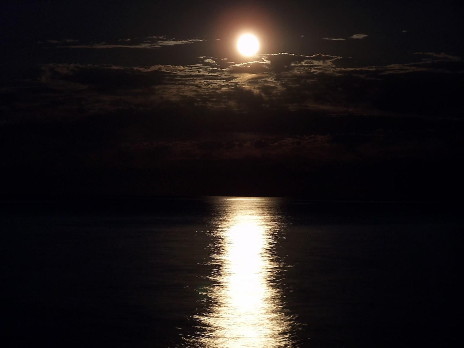 God's Creation is Amazing : Moonlight on the Water