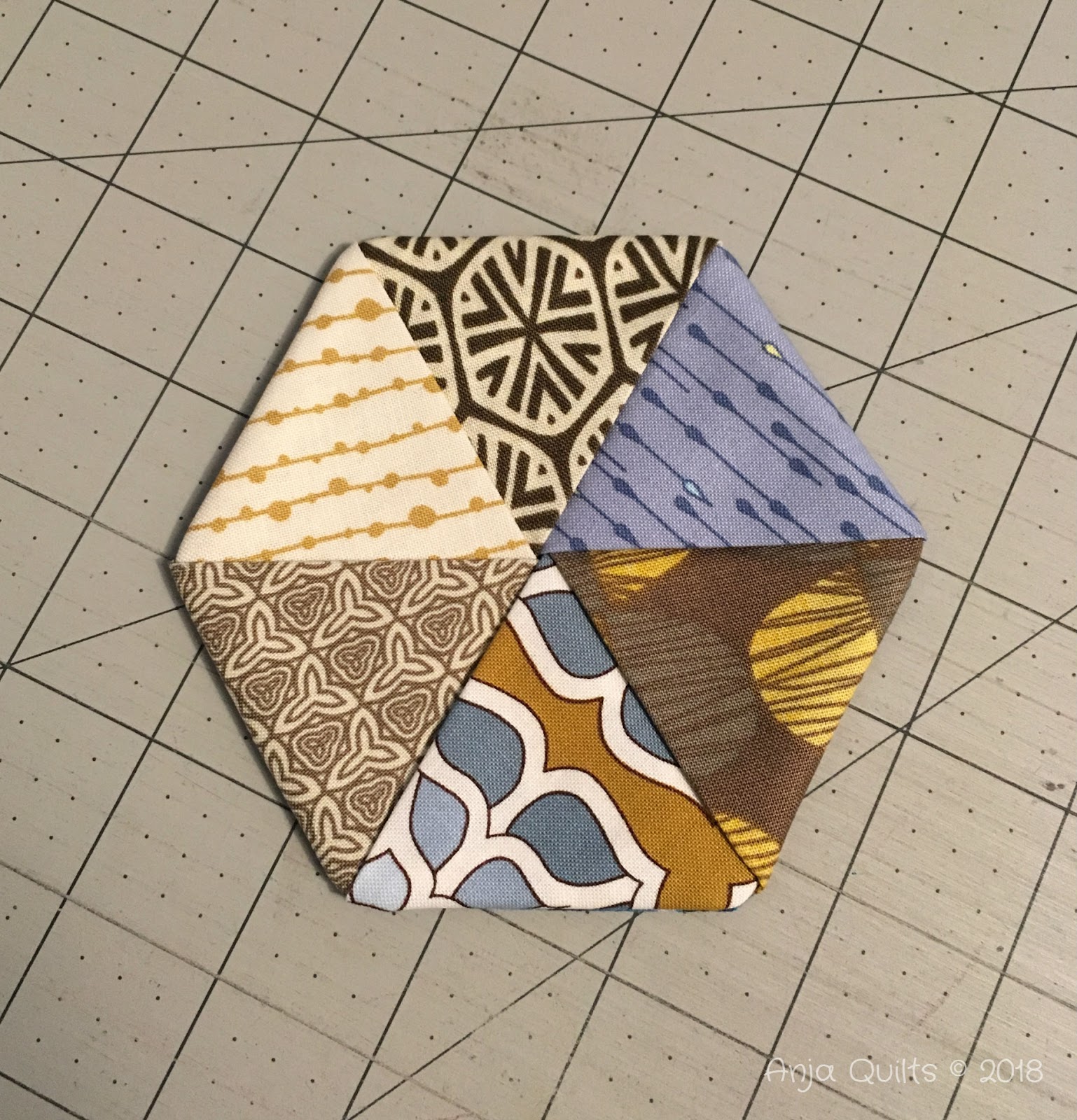 Anja Quilts: Another Hexie Coaster