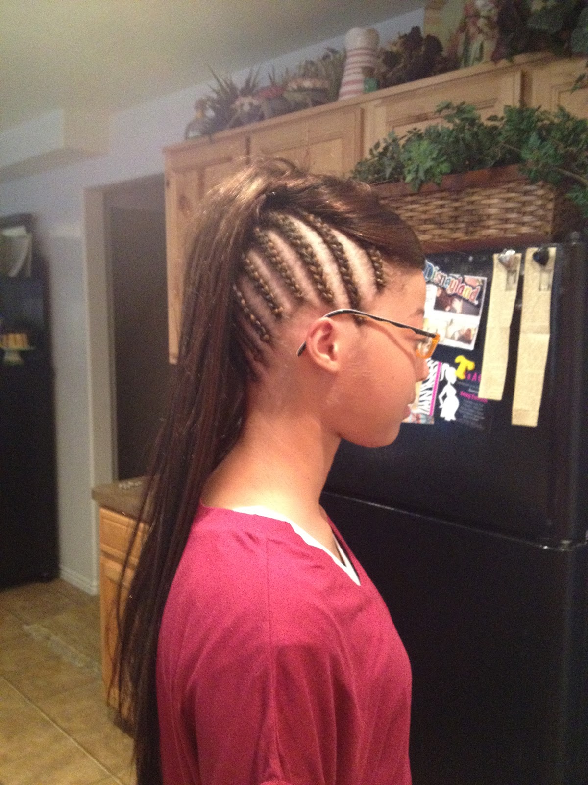 Cornrows Braids Extensions: Mohawk
