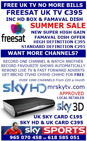 SKY TV VIEWING CARDS