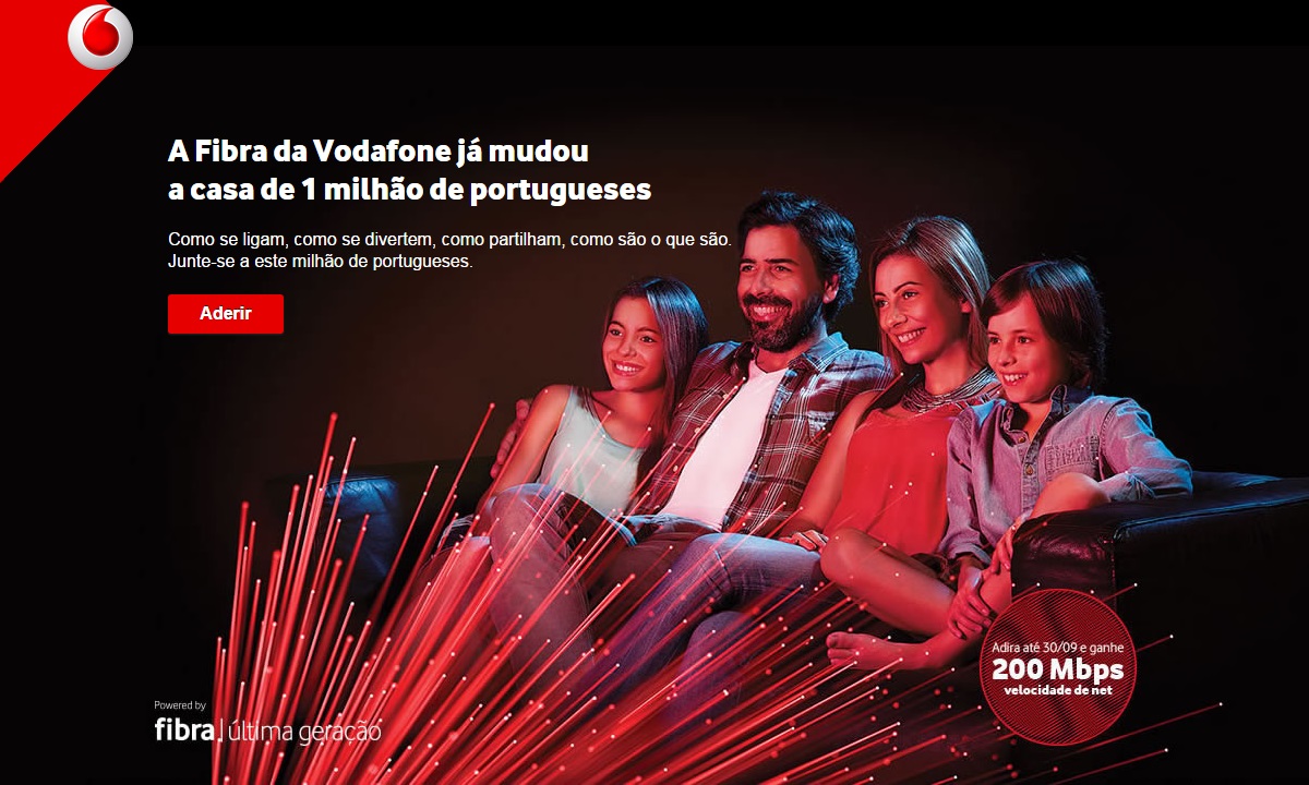 Vodafone a 200Mbps para adesões até 30 de Setembro | Aberto até de ...