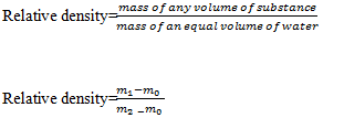PHYSICS : DENSITY AND RELATIVE DENSITY