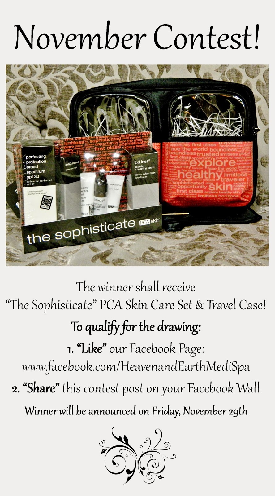 Heaven & Earth Medi Spa: Announcing the November Contest!