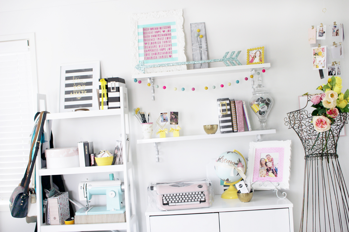 Glass Half Full: My updated scrapbook studio