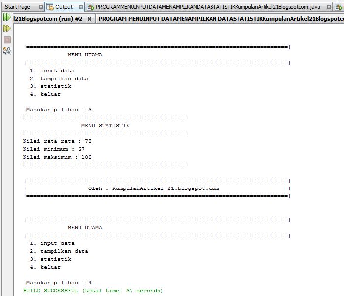 KumpulanArsip-21.blogspot.com: Source Code Java NetBeans : PROGRAM MENU : INPUT DATA ...