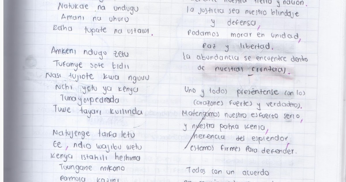 KENIA/ NUTRICIÓN: HIMNO DE KENIA