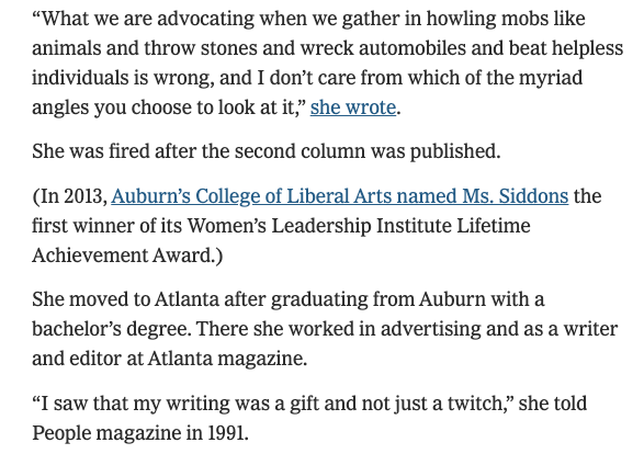 Simple Truth Television: Author Anne Rivers Siddons Dead at 83