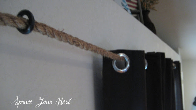 Spruce Your Nest: Rope Curtain Rod