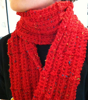 KnitOasis: Red Scarf Project 2013 (plus a free knitting pattern!)