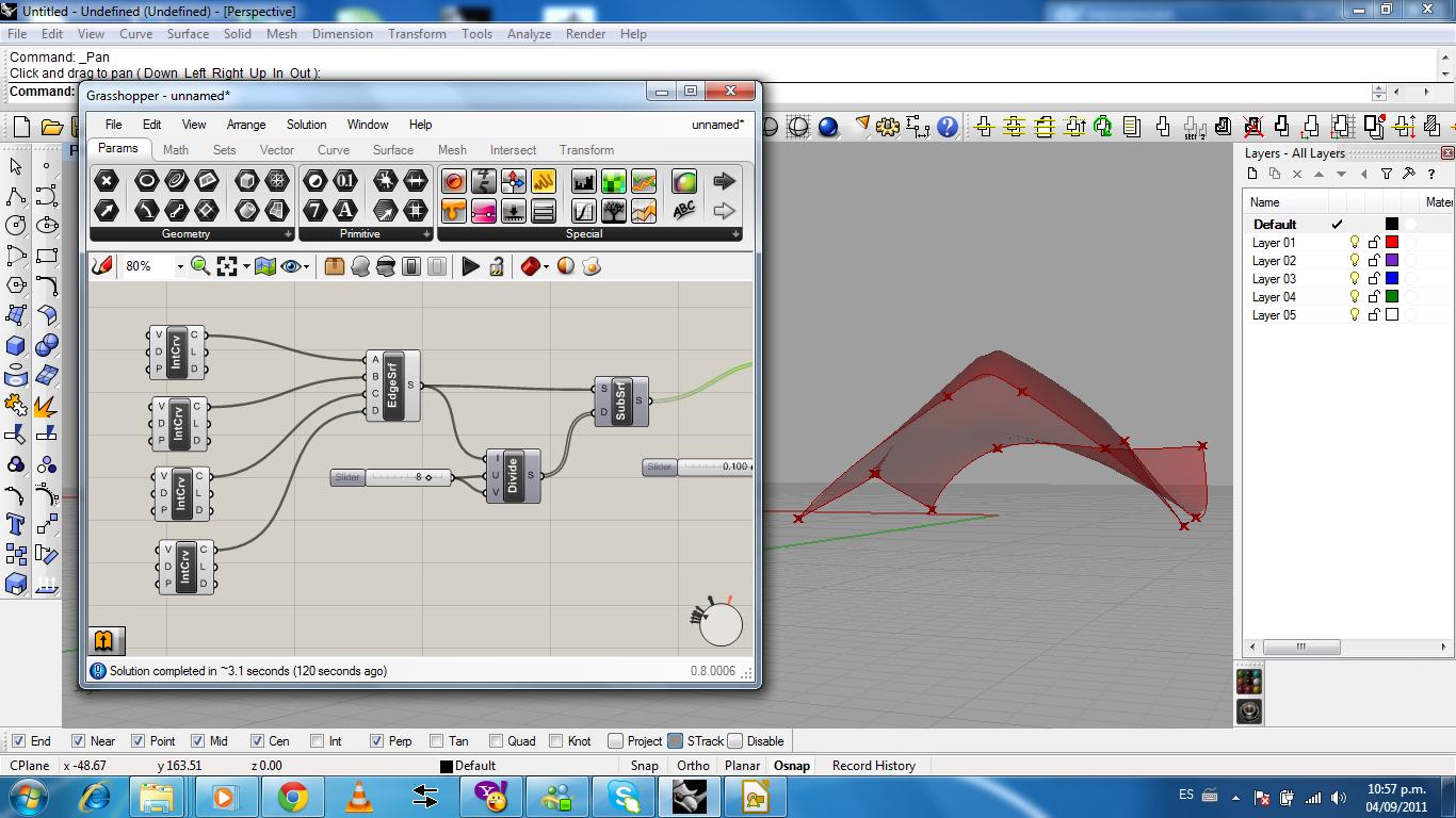 PrOyEkTiVa: Parametric design with Grasshopper in Rhino
