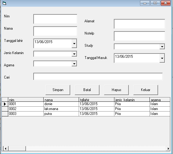 MEMBUAT CRUD VISUAL BASIC BAGIAN 2 - INFO KITA MEMBUAT CRUD VISUAL BASIC BAGIAN 2 - INFO KITA