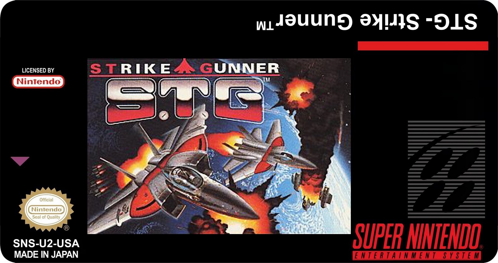 Eletronica e Jogos: Label STG - Strike Gunner - SNES