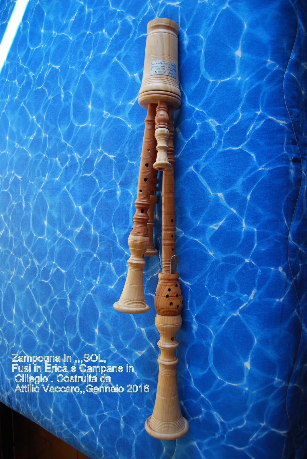 Le zampogne di Attilio: Zampogna in ,,SOL,,costruita in legno di ,,Erica.