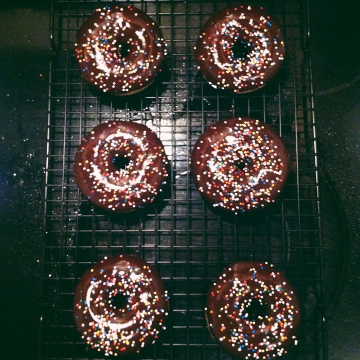 amber cooks: cinnamon vanilla doughnuts with chocolate glaze {and ...