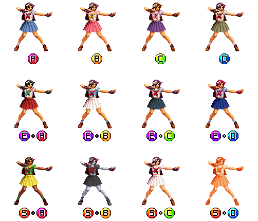 Obten los colores alternos de Athena en KOF XI | Athena Gamers Sanctuary